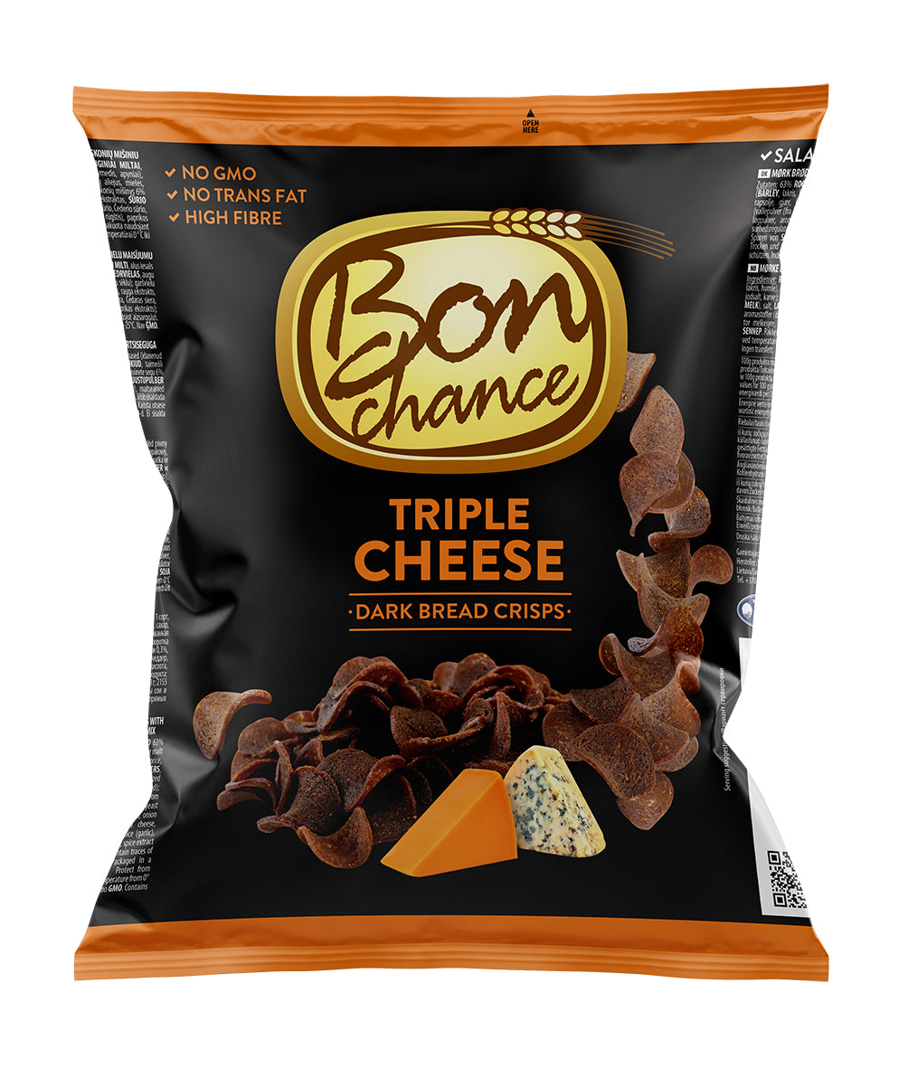 BON CHANCE dark bread chips, cheese flavor. – CHAZZ CHIPS