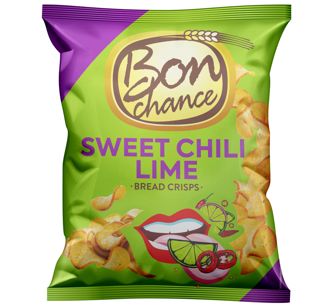 BON CHANCE bread crisps, SWEET CHILLI & LIME flavor – CHAZZ CHIPS