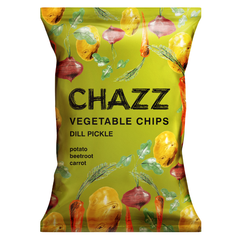 CHAZZ HAND COOKED Pickled cucumber-flavoured vegetable chips – CHAZZ CHIPS